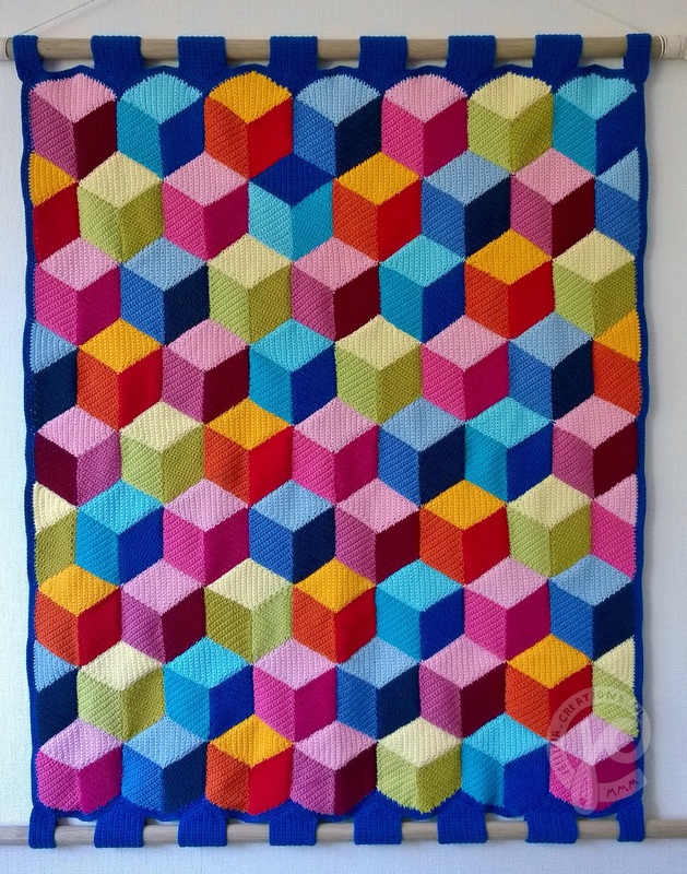 3D Triangle Afghan - Crochet Fashion