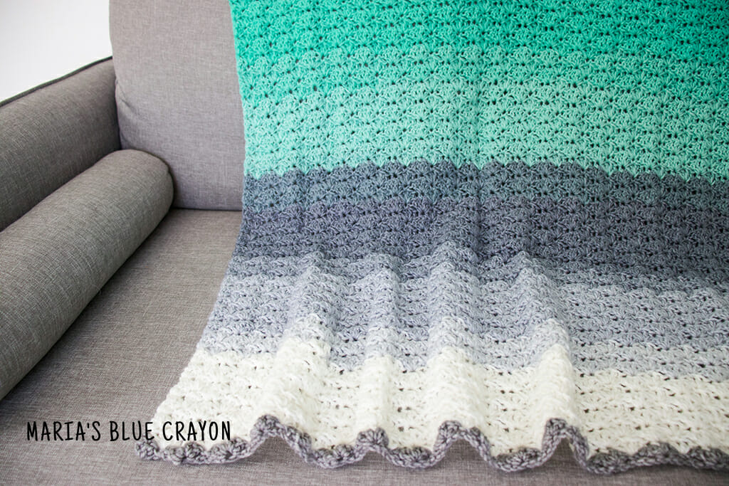 Crochet Blanket with transition of colors - Crochet Fashion